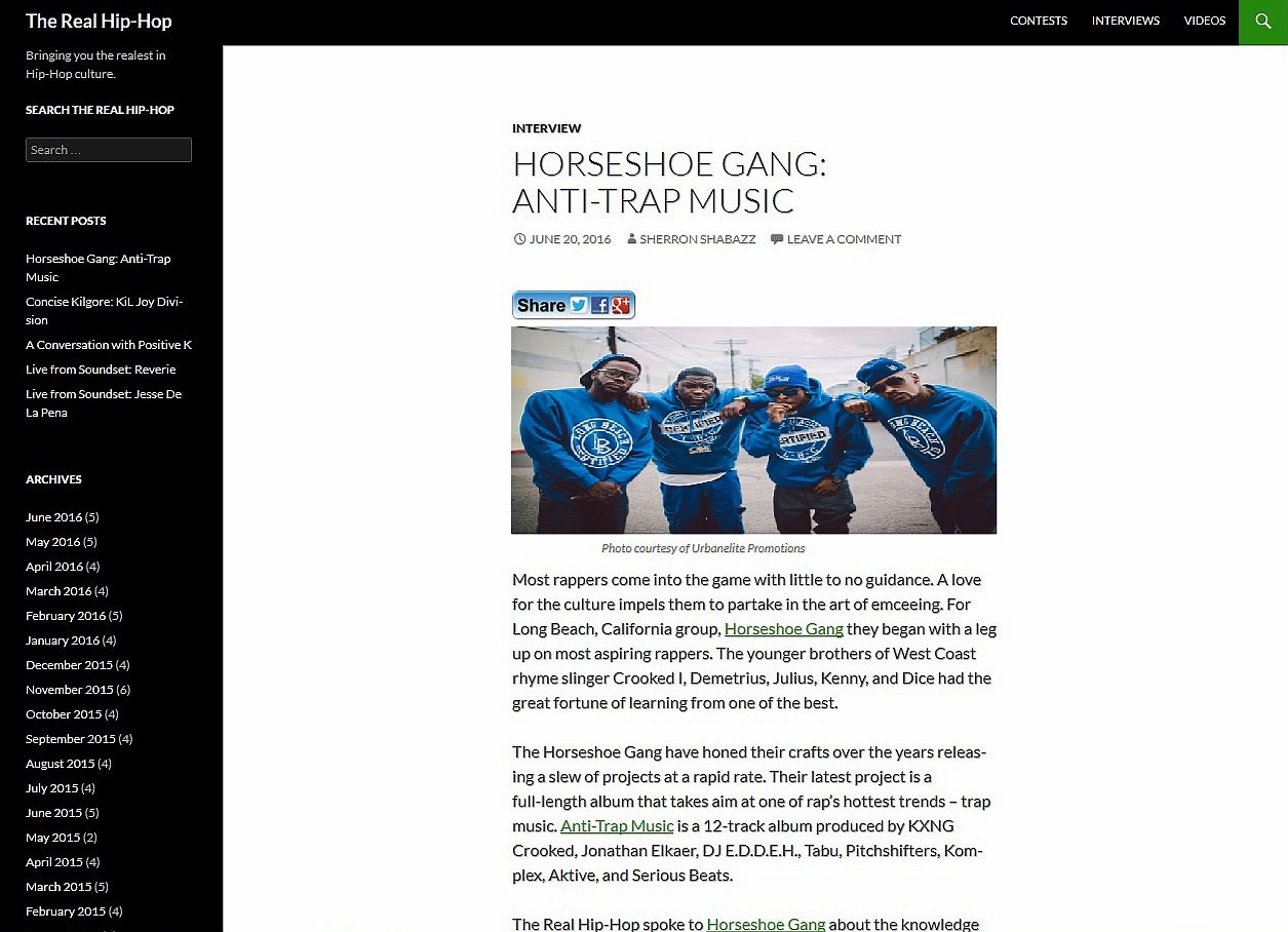 New Interview – Horseshoe Gang speak with Sherron Shabazz for The Real ...