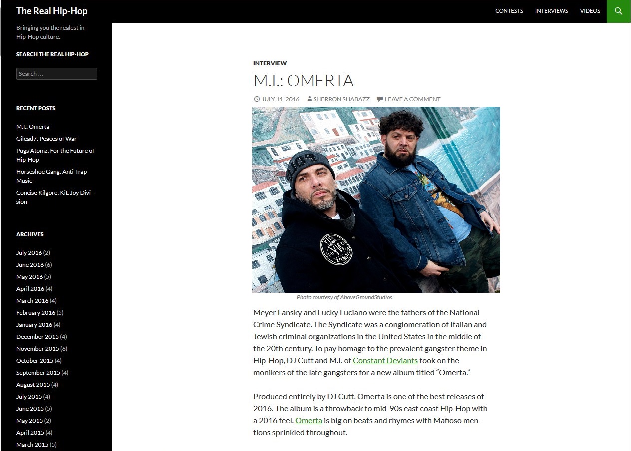 New Interview – M.I. from Constant Deviants talks new album “Omerta ...